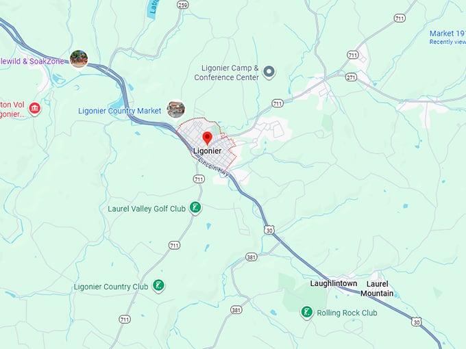 16. ligonier map