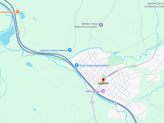 16. ligonier map