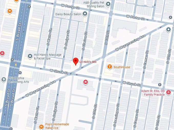 16. lil nick’s deli map