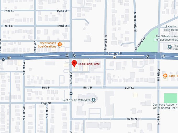 16. lisa’s radial cafe map