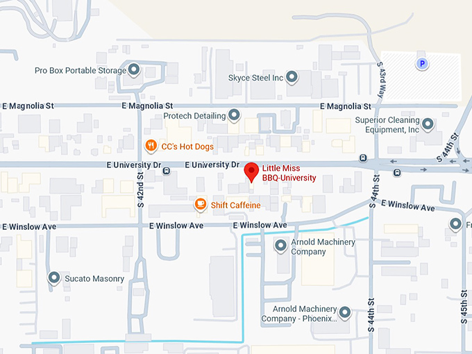 16. little miss bbq university map
