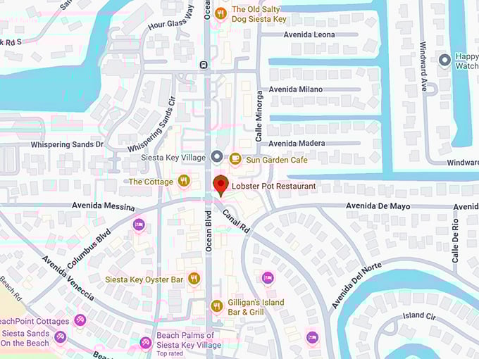 16. lobster pot restaurant map