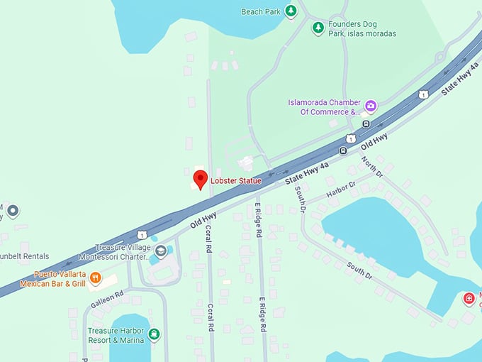 16. lobster statue map