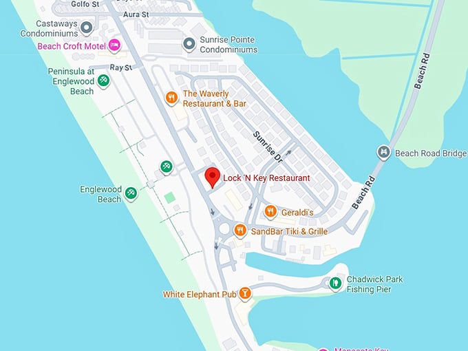 16. lock ‘n key restaurant & pub map