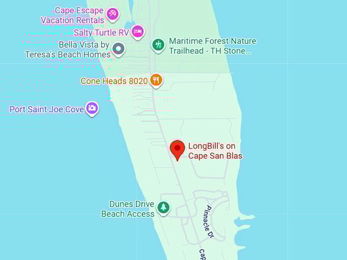 16. longbill’s on cape san blas map