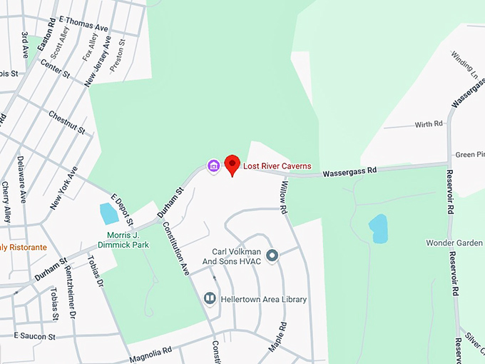 16. lost river caverns map