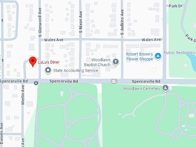 16. lulu's diner 2114 spencerville rd map