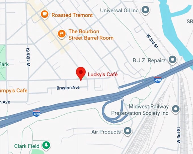 16. lucky's café map