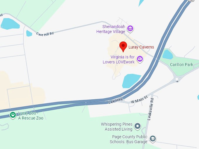 16. luray caverns map