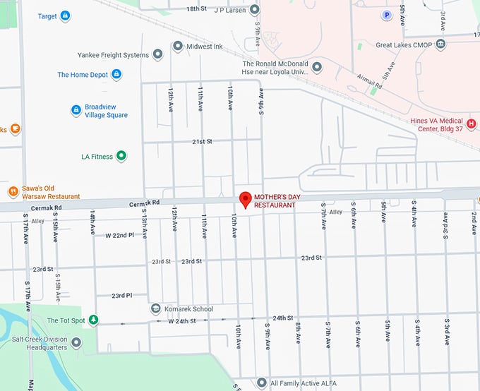 16. mother's day restaurant map