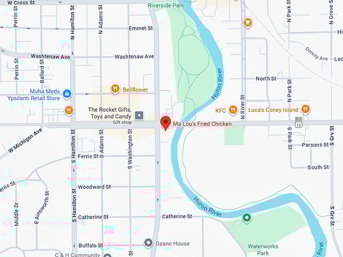 16. ma lou's fried chicken map