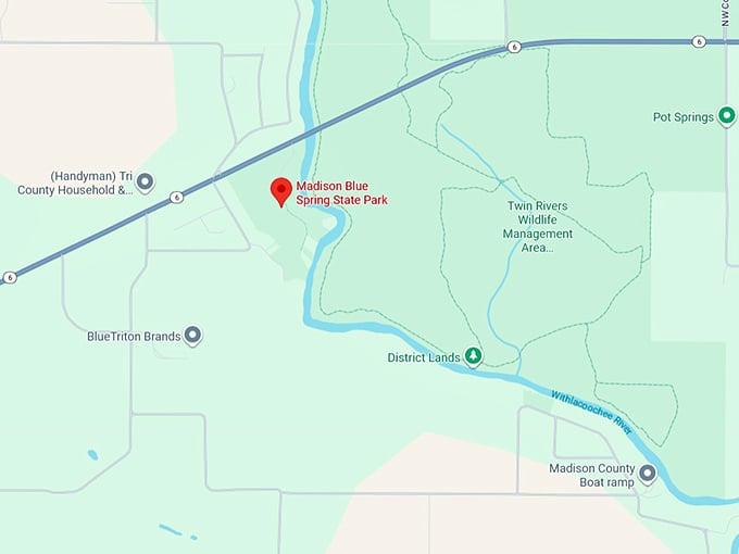 16. madison blue spring state park map