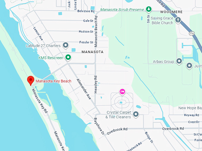 16. manasota key beach map