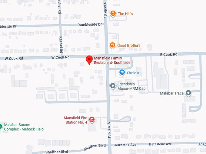 16. mansfield family restaurant southside map