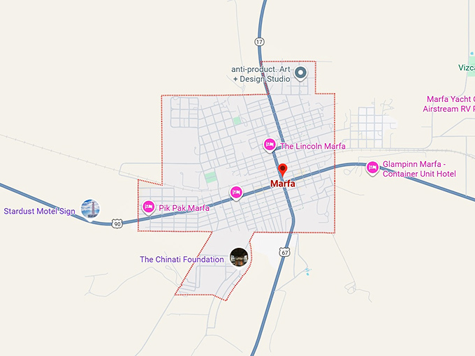 16. marfa, tx map