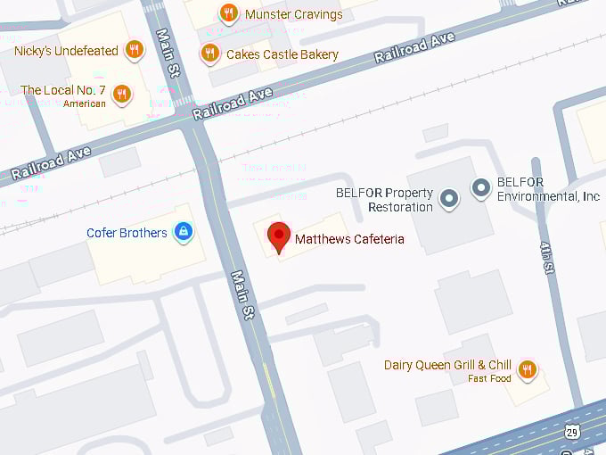 16. matthews cafeteria map
