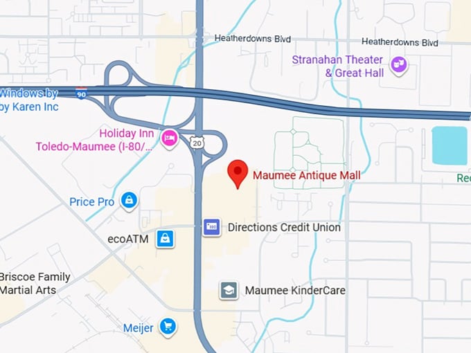 16. maumee antique mall map