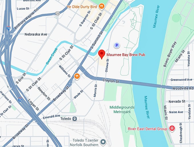 16. maumee bay brew pub map