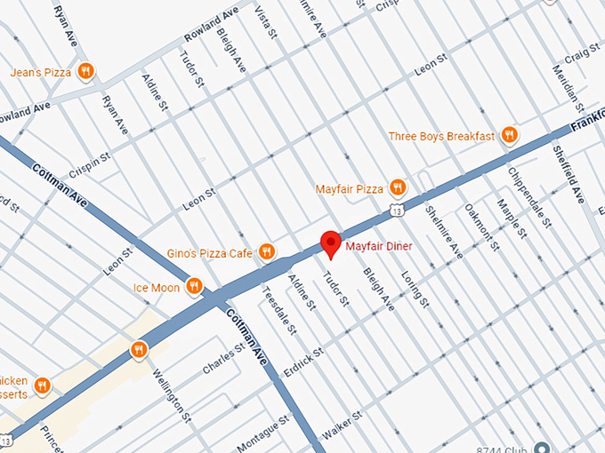 16. mayfair diner map