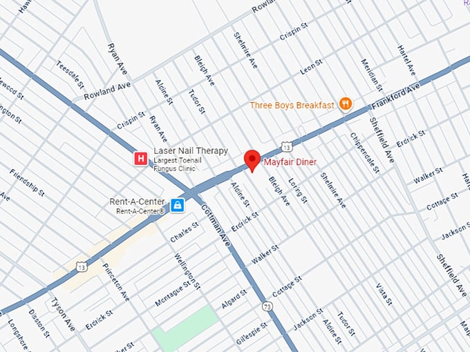 16. mayfair diner map