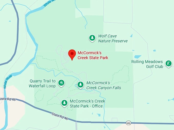 16. mccormick’s creek state park map