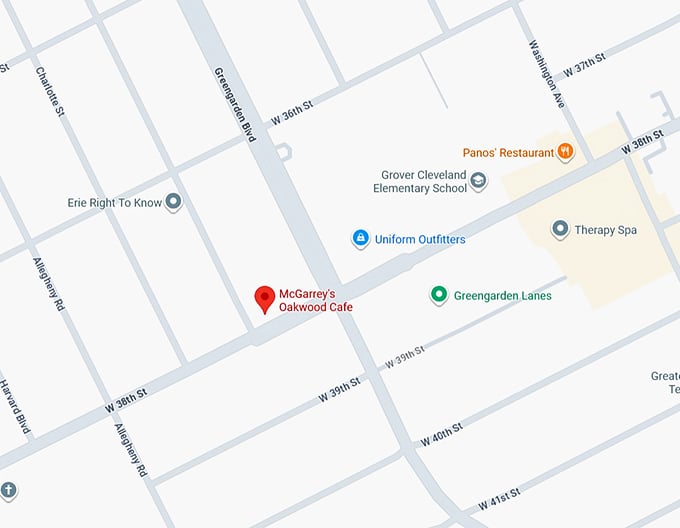 16. mcgarrey's oakwood cafe map