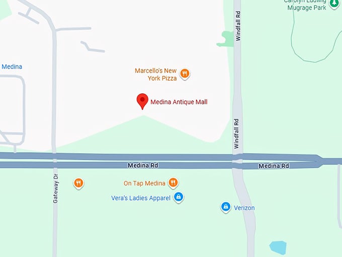 16. medina antique mall map