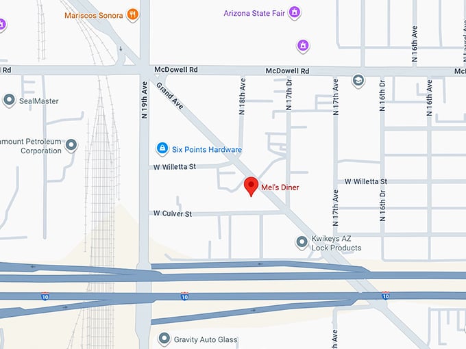 16. mel’s diner map
