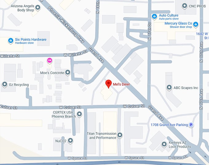 16. mel's diner map