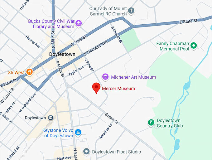 16. mercer museum map