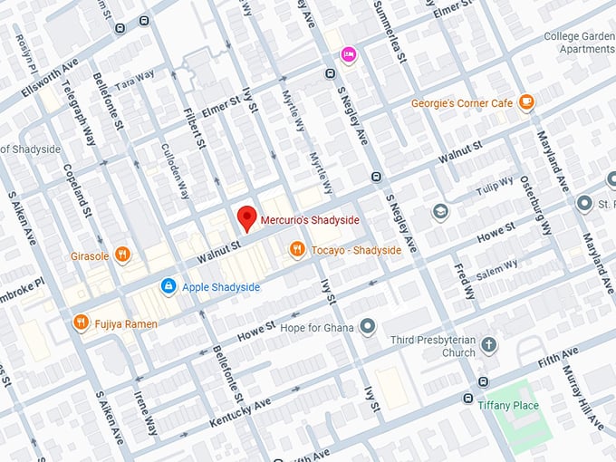 16. mercurio’s shadyside map