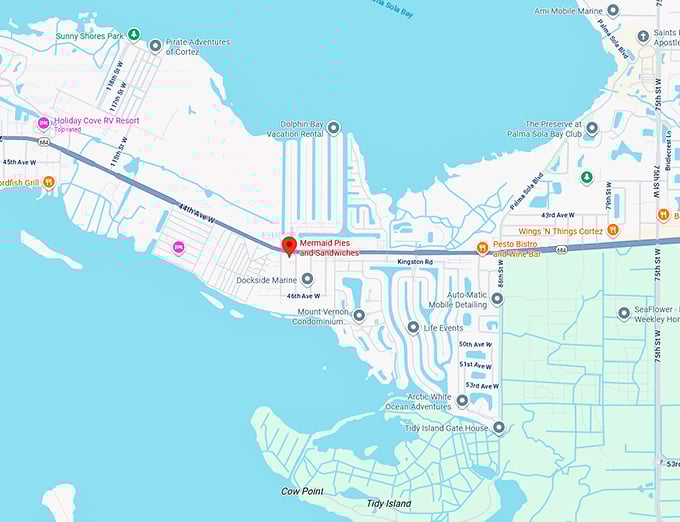 16. mermaid pies and sandwiches map