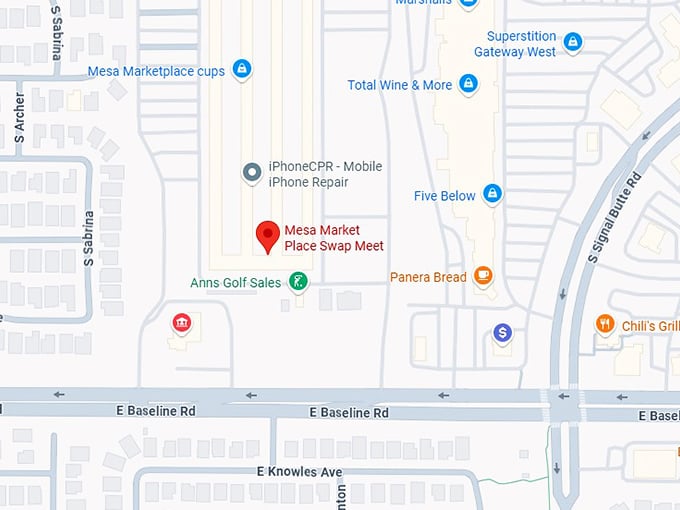 16. mesa market place swap meet map