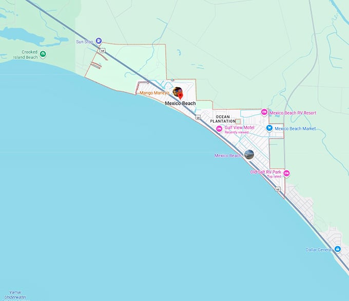 16. mexico beach map