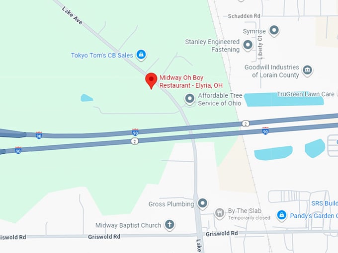 16. midway oh boy restaurant elyria, oh map