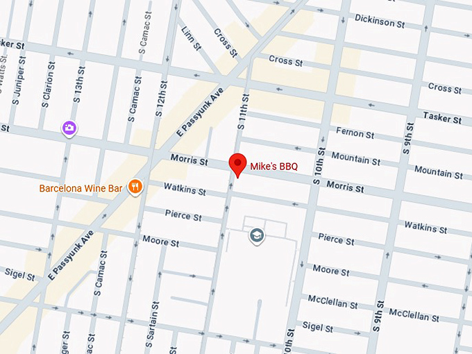 16. mike’s bbq map