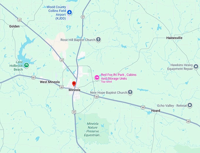 16. mineola map