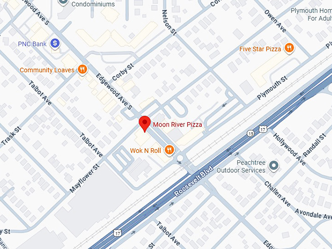 16. moon river pizza map