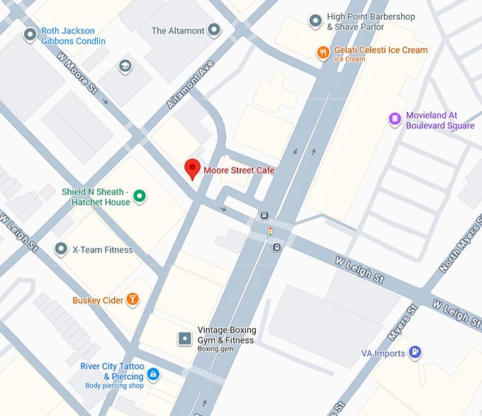 16. moore street cafe map