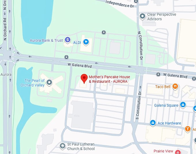 16. mother's pancake house & restaurant aurora map