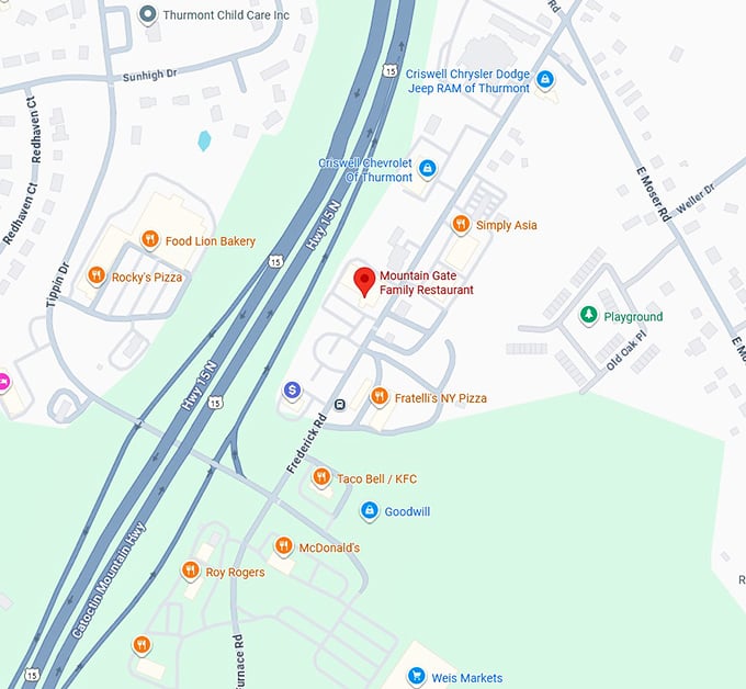 16. mountain gate family restaurant map