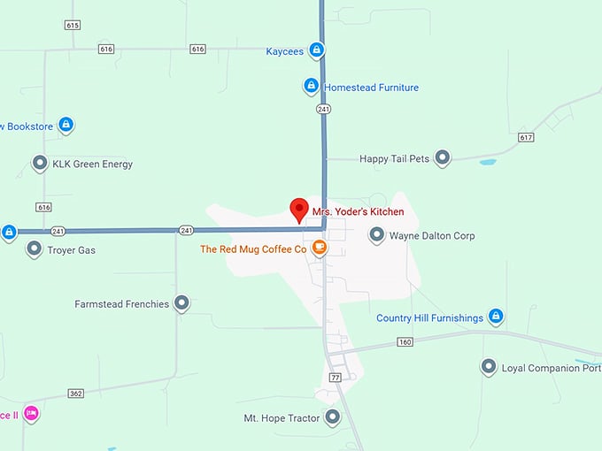 16. mrs. yoder's kitchen map