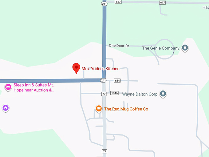 16. mrs. yoder's kitchen map