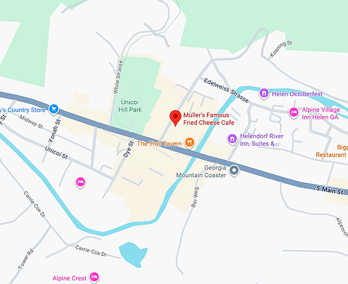16. muller's famous fried cheese cafe map
