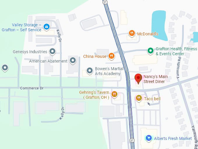 16. nancy's main street diner map