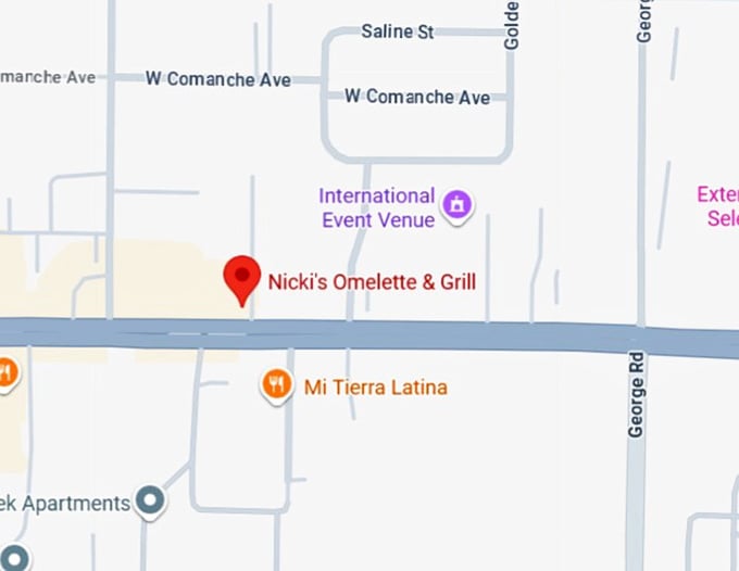 nicki’s omelette & grill map