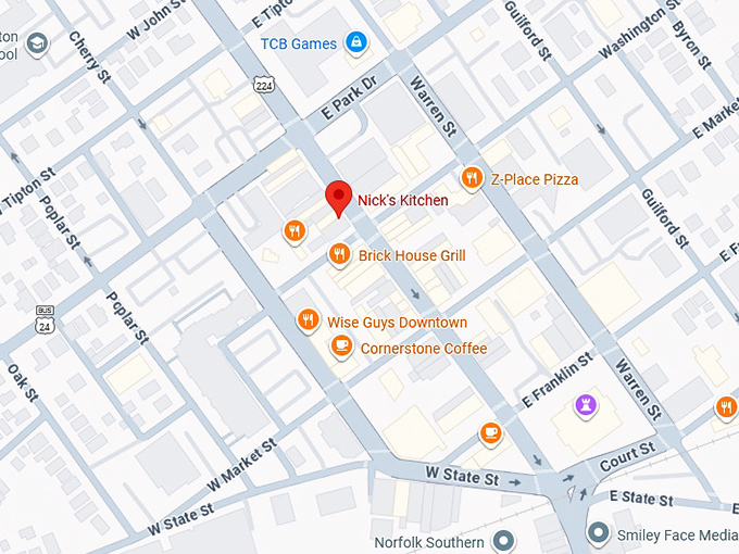 16. nick’s kitchen map