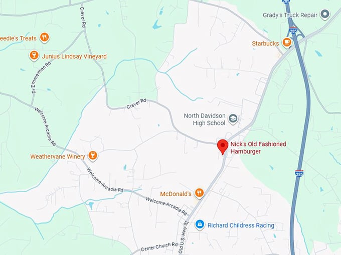 16. nick’s old fashion hamburger map