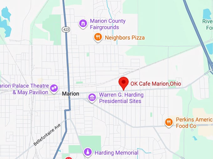 16. ok cafe marion,ohio map