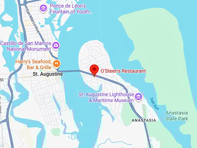 16. o'steen’s restaurant map